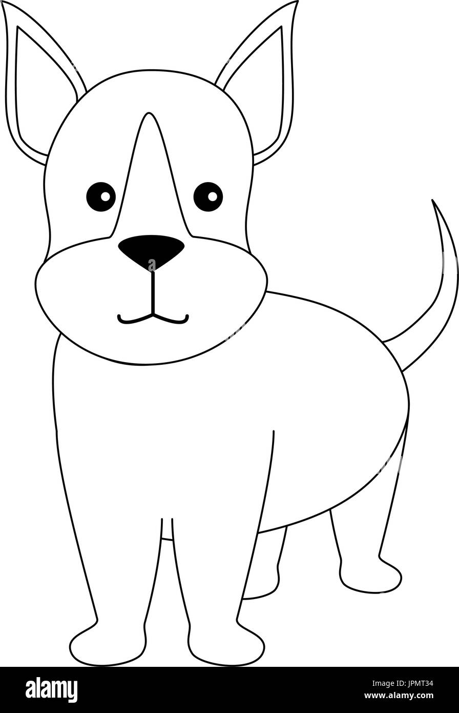 cartoon dog icon over white background vector illustration Stock Vector ...