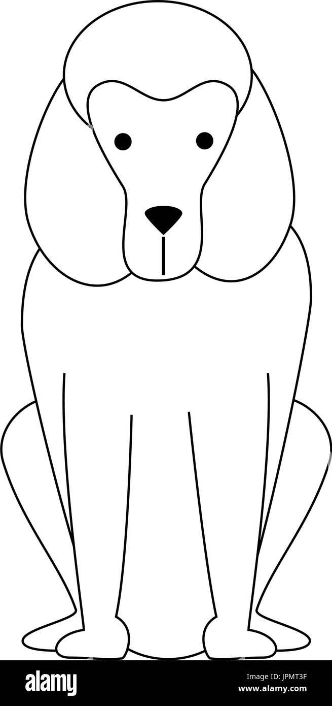 cartoon dog icon over white background vector illustration Stock Vector ...
