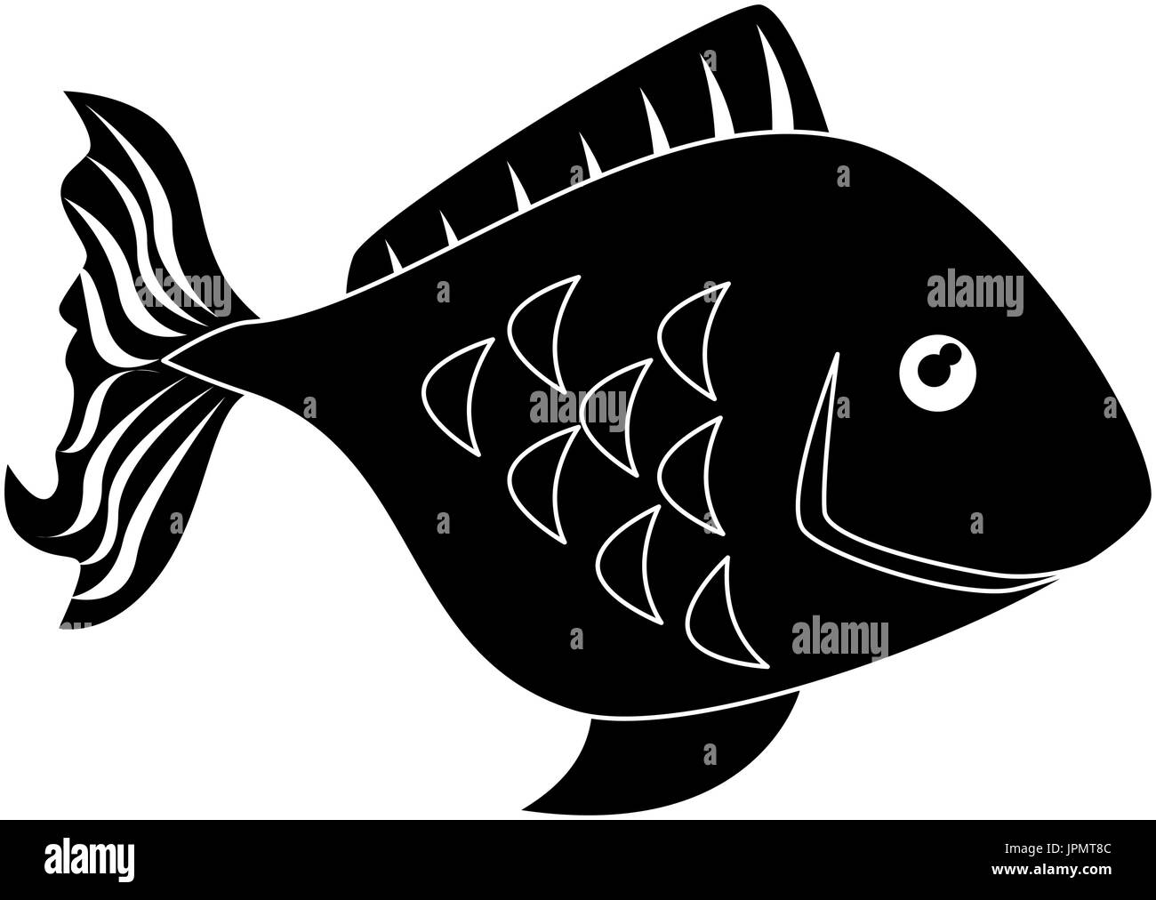 fish icon over white background vector illustration Stock Vector Image ...