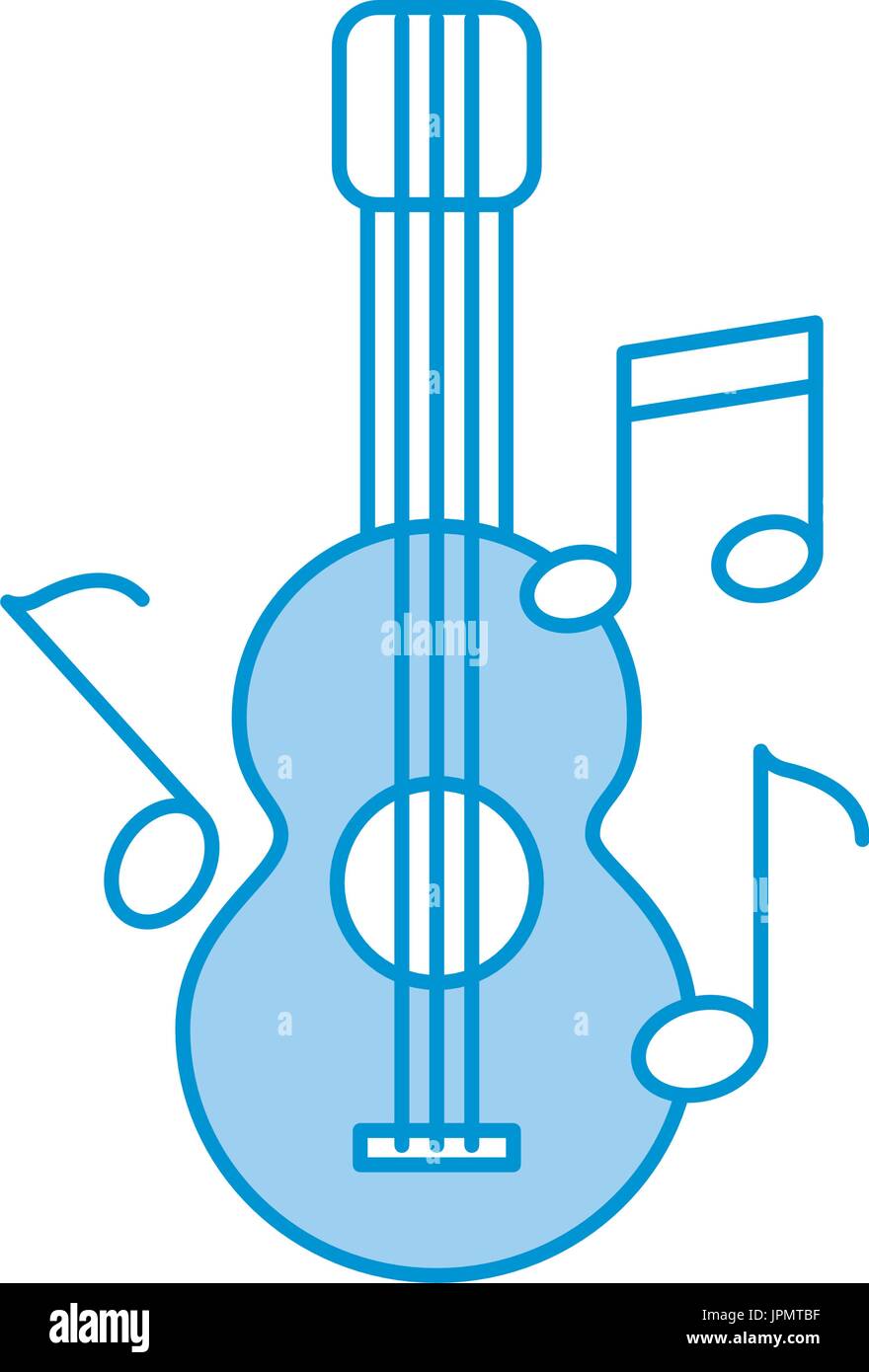 acoustic guitar with music notes Stock Vector Image & Art - Alamy