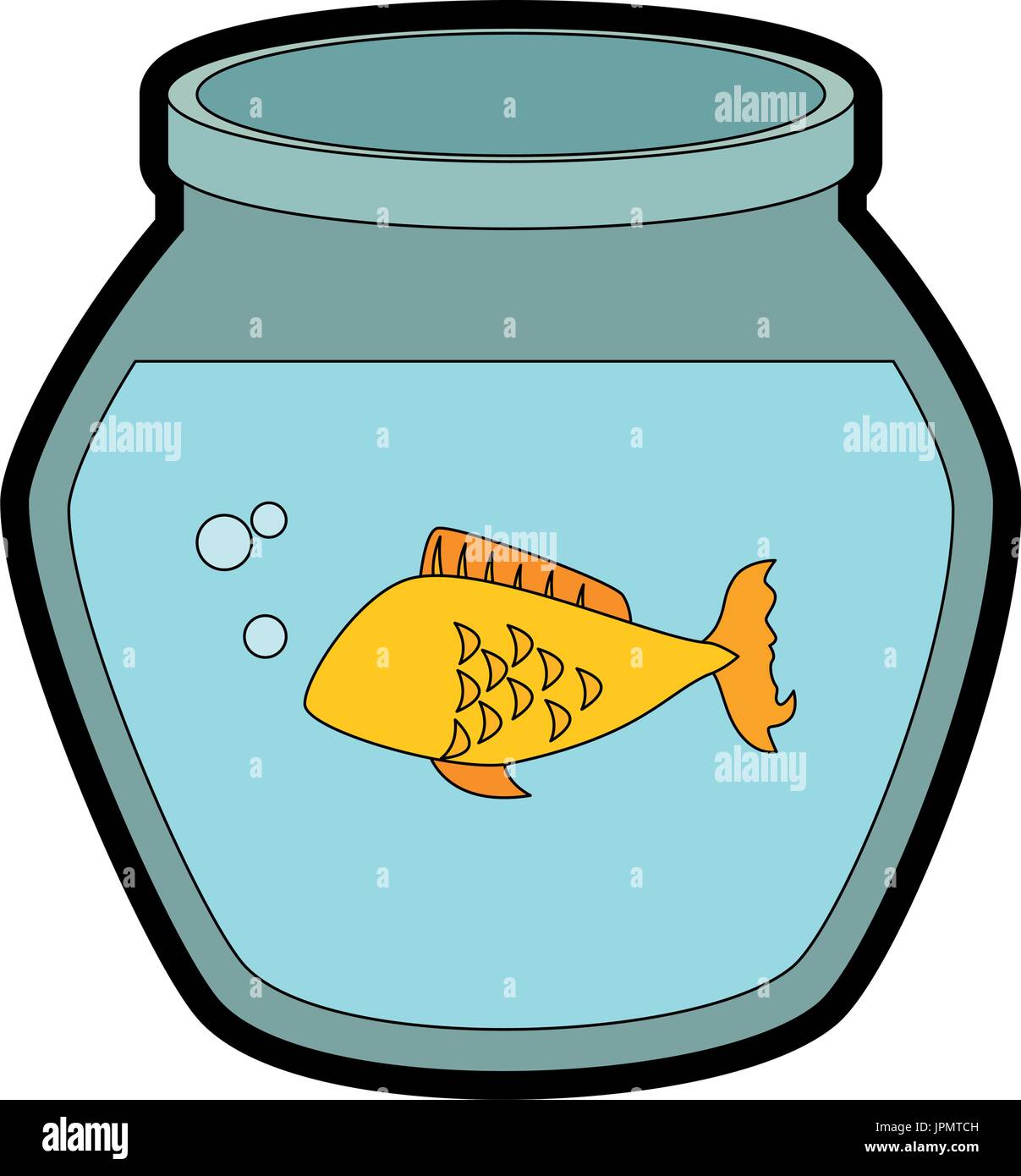 fish bowl with fish icon over white background vector illustration ...