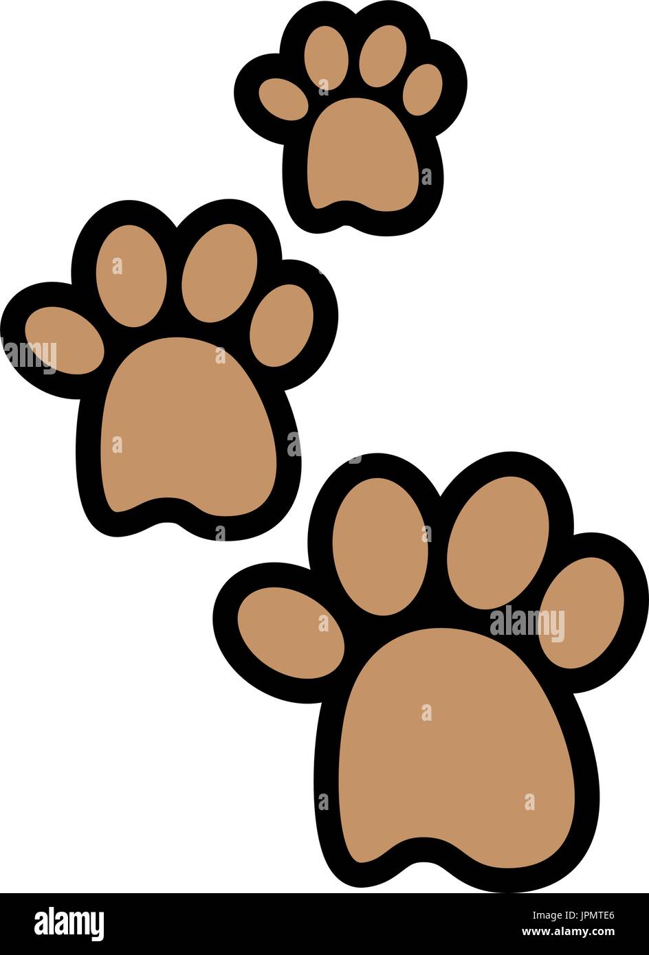 dog footprint icon over white background vector illustration Stock ...