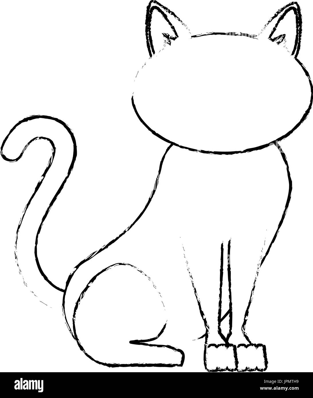 cat icon over white background vector illustration Stock Vector Image ...