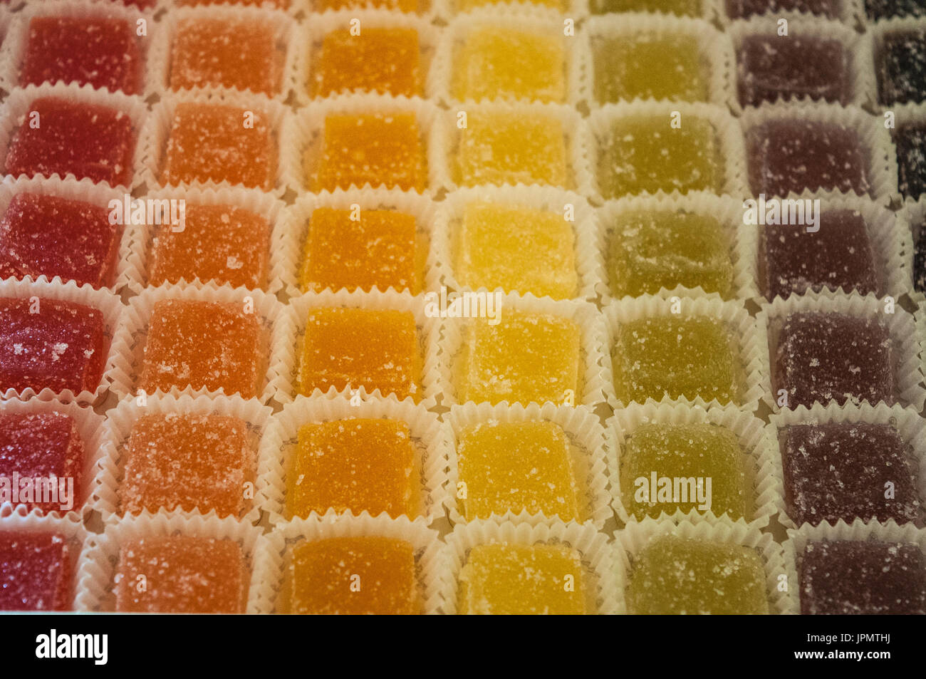 Milan: pastry sweets, detail of a box of candied Stock Photo - Alamy
