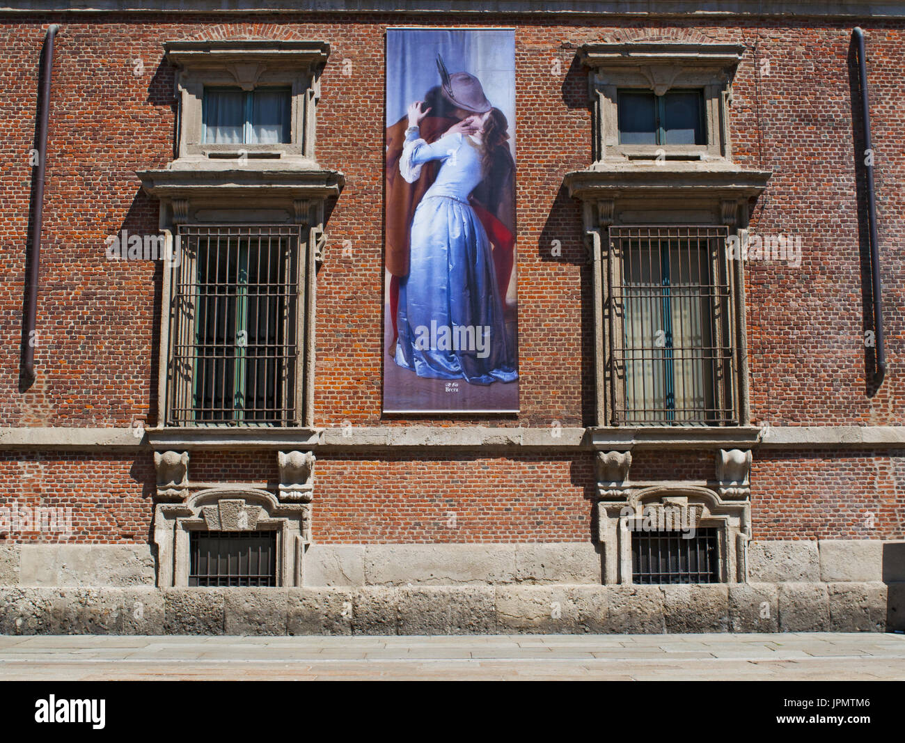 Milan, Italy: poster of The Kiss, a 1859 painting by Francesco Hayez ...