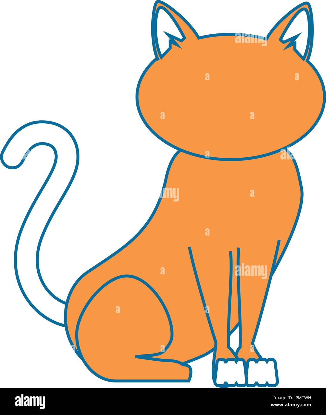 cat icon over white background vector illustration Stock Vector Image ...