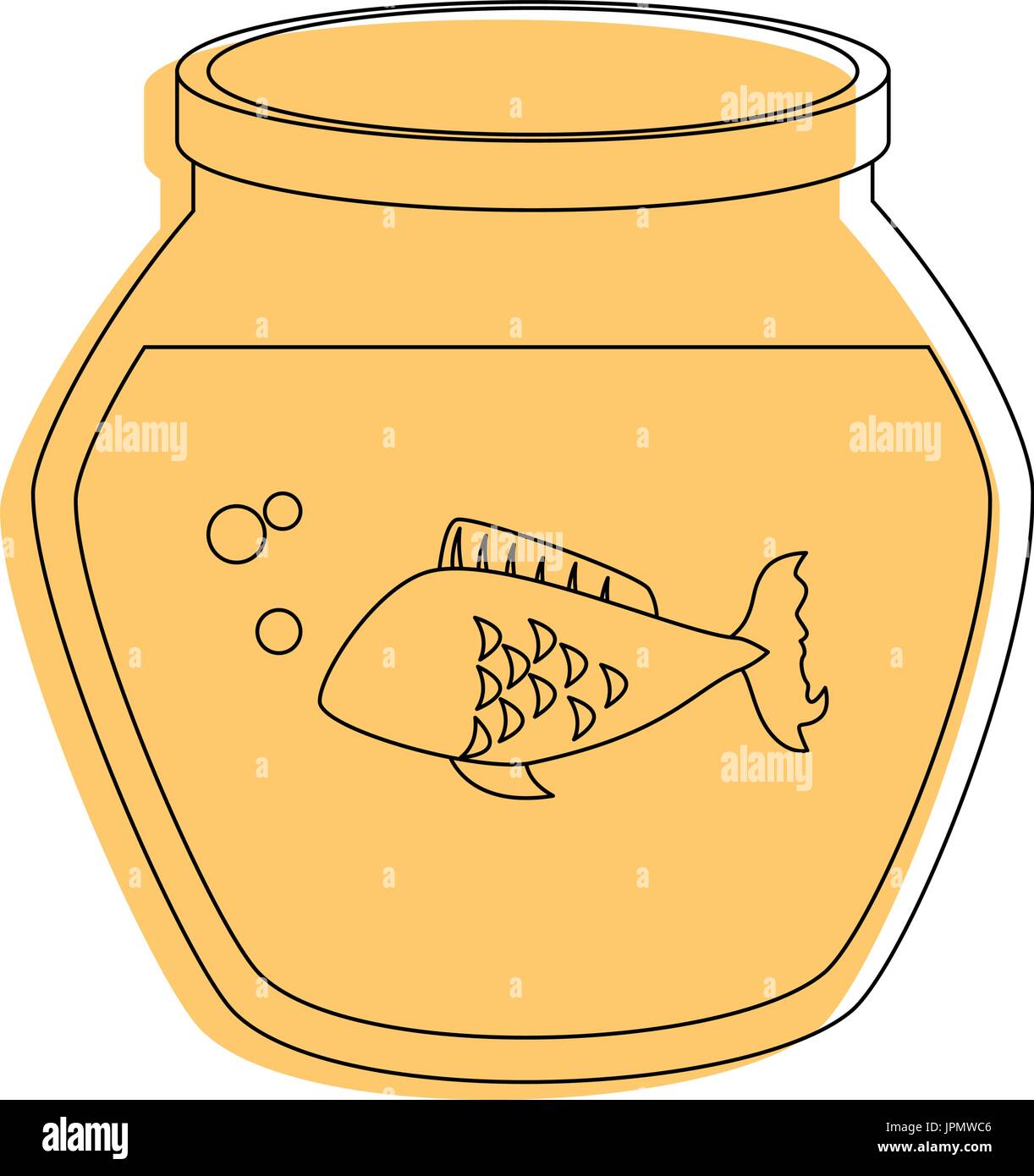 Fish bowl icon over white background vector illustration Stock Vector ...