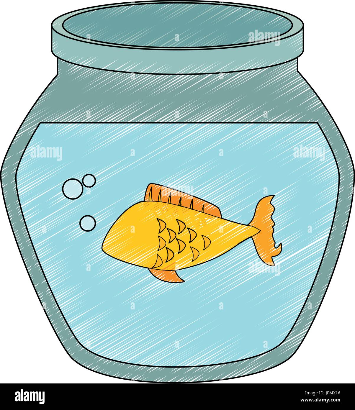 fish bowl with fish icon over white background vector illustration ...