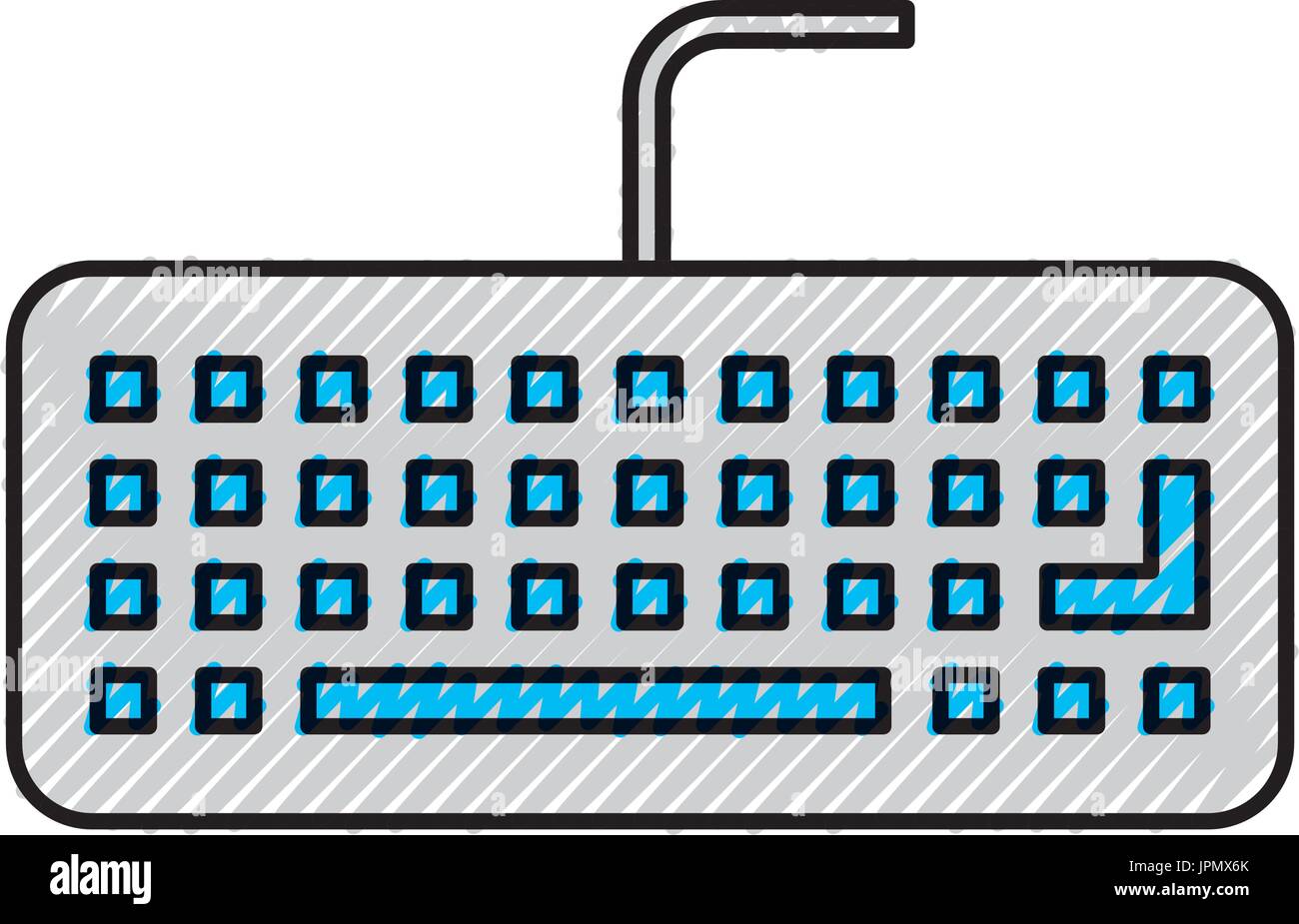 Typing letter at the computer Stock Vector Images - Alamy