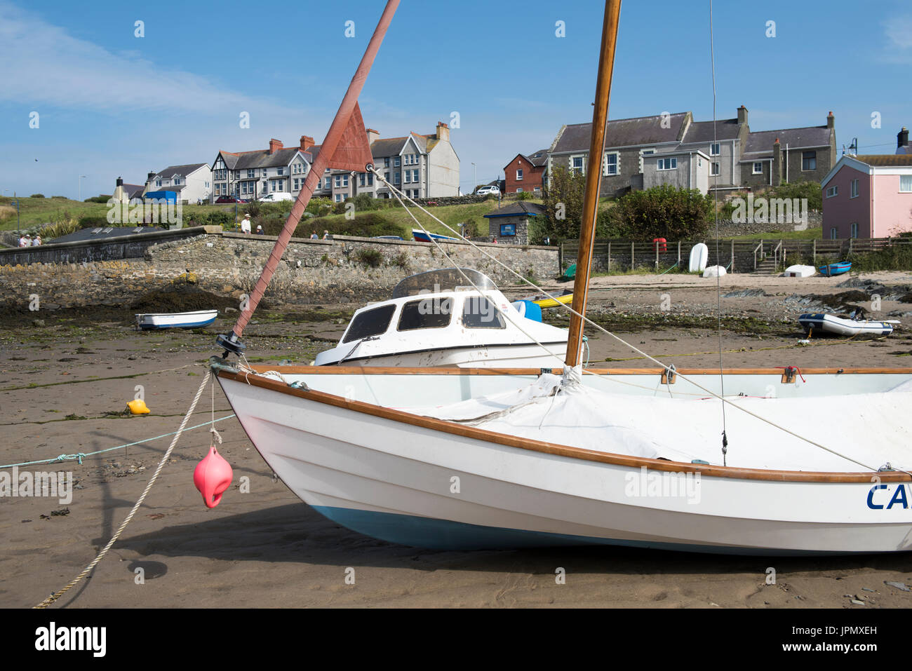Boats in the harbour at Cemaes Bay, Anglesey Wales UK Stock Photo - Alamy