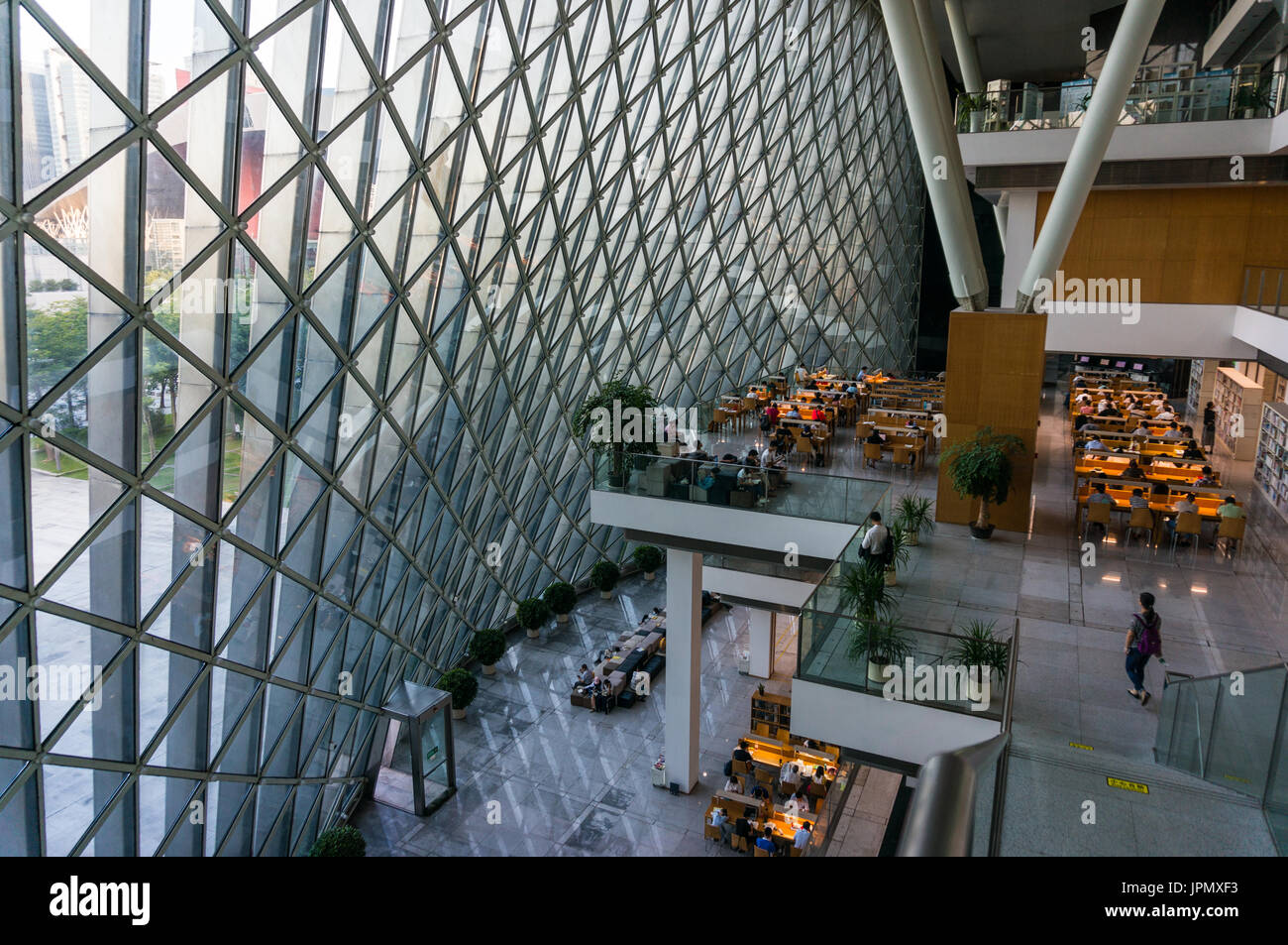 Shenzhen Library interior Stock Photo - Alamy