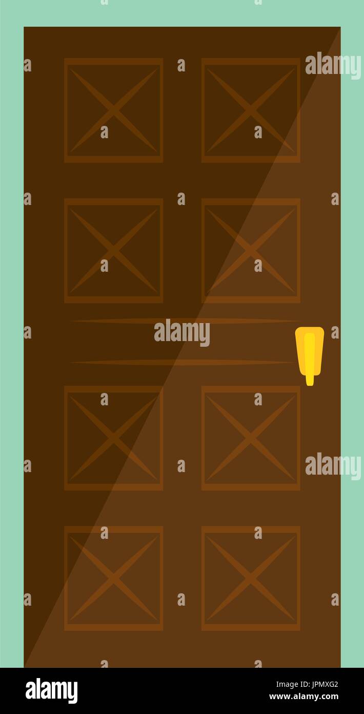 house door icon over white background vector illustration Stock Vector ...