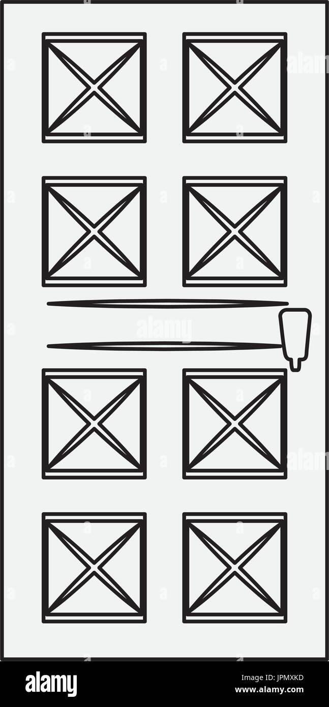 house door icon over white background vector illustration Stock Vector ...