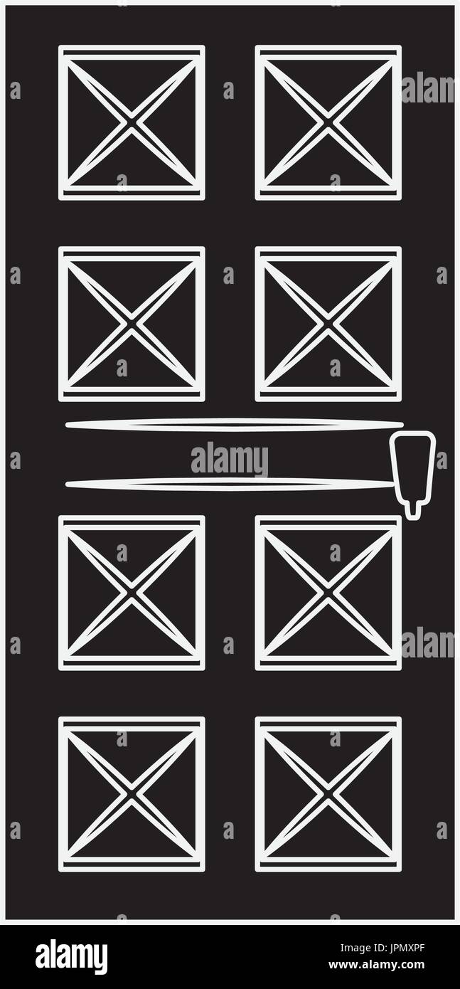 house door icon over white background vector illustration Stock Vector ...