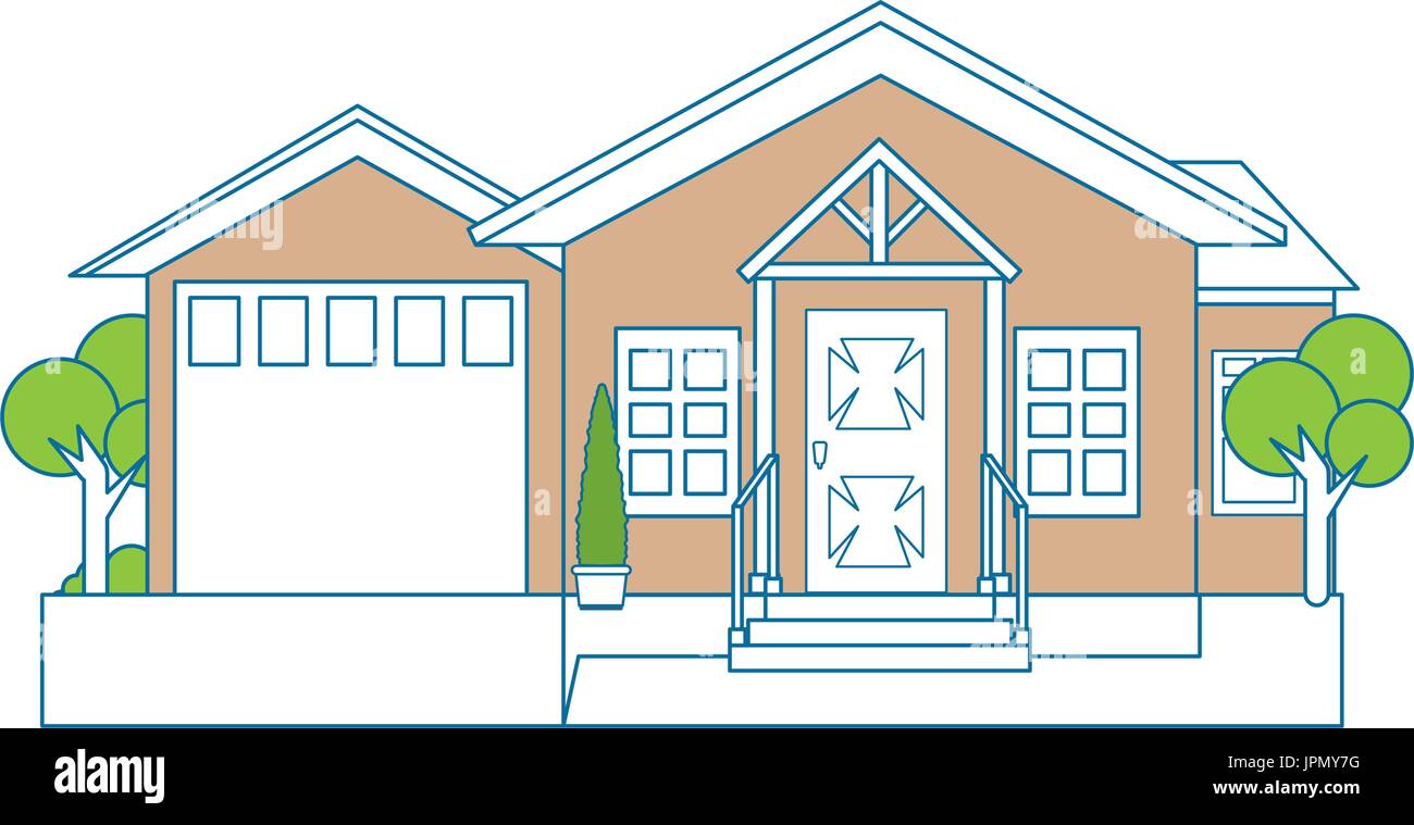 modern house icon over white background colorful design vector ...