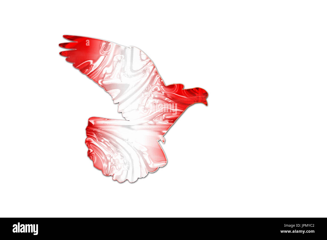 Canadian flag colors on the silhouette of the pigeon Stock Photo - Alamy