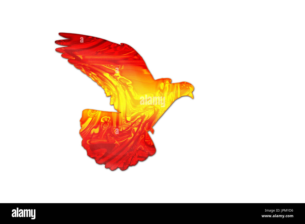 Spanish color of the flag on the silhouette of the dove Stock Photo - Alamy