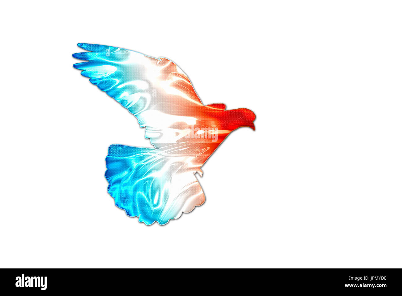 French flag colors on the silhouette of the pigeon Stock Photo - Alamy