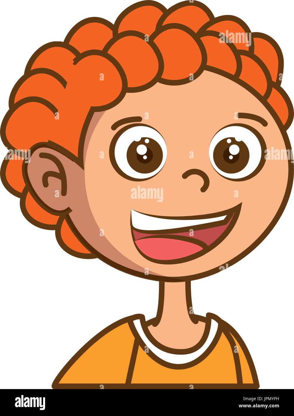 cartoon boy icon over white background vector illustration Stock Vector ...