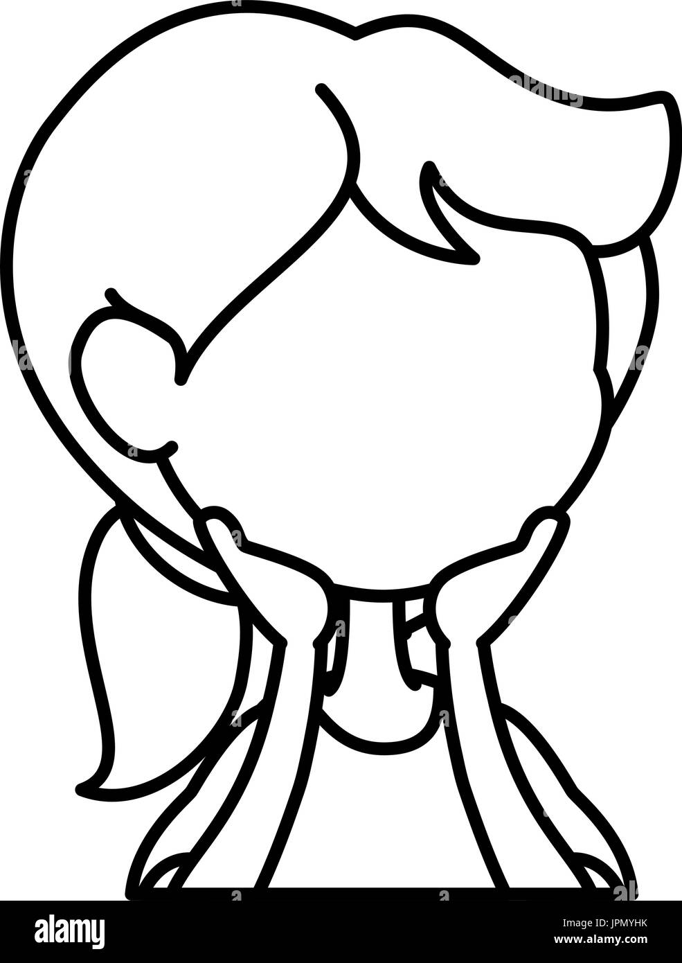 Faceless child concept Black and White Stock Photos & Images - Alamy