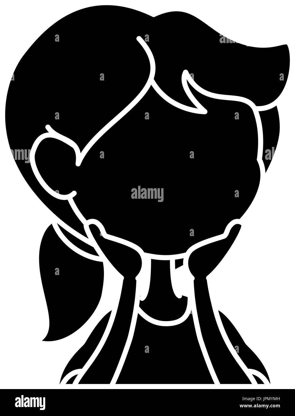 cartoon girl icon icon vector illustration graphic design Stock Vector ...