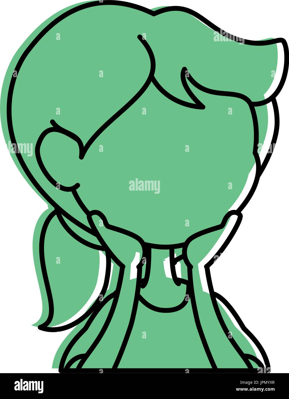 cartoon girl icon icon vector illustration graphic design Stock Vector ...