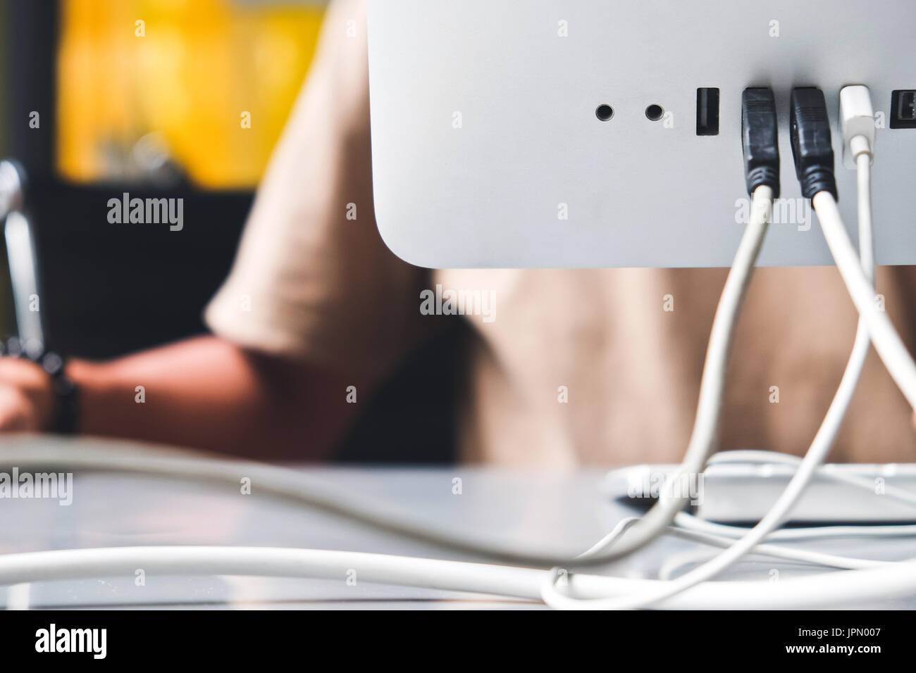 Close up Image of Computer monitor port Stock Photo - Alamy