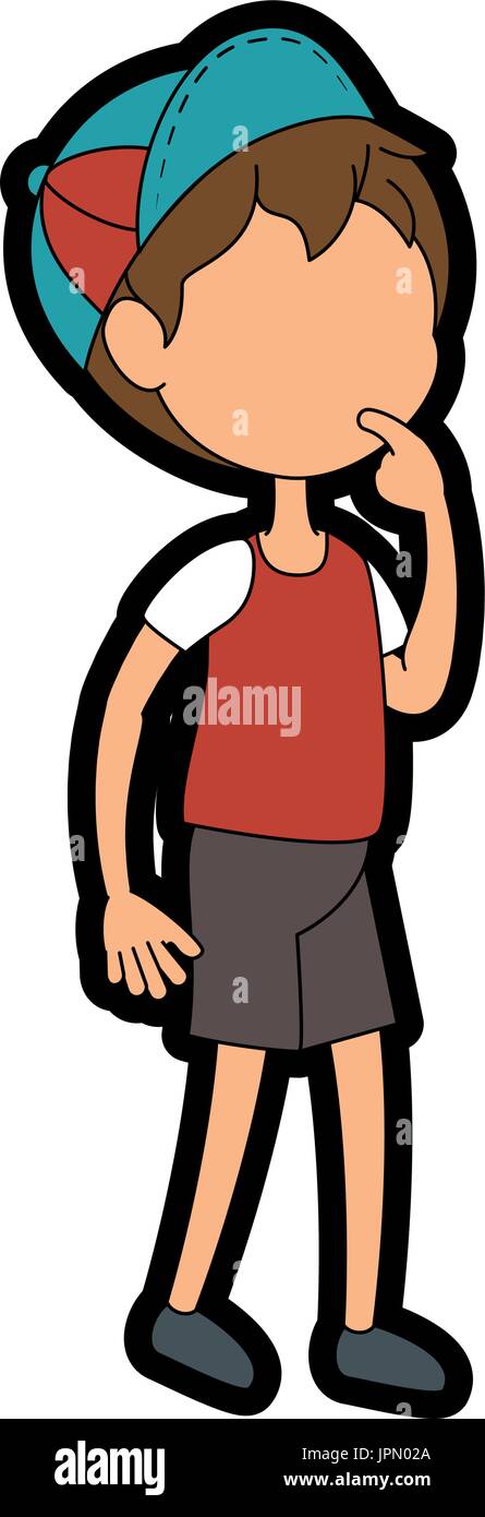 cartoon boy icon icon vector illustration graphic design Stock Vector ...