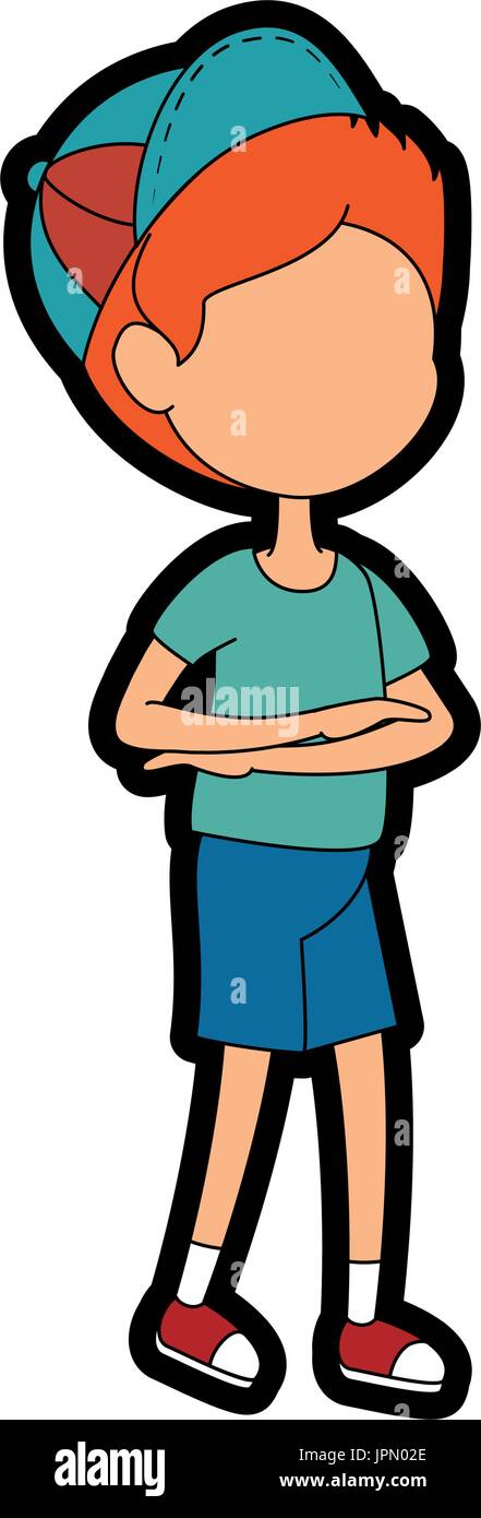 cartoon boy icon icon vector illustration graphic design Stock Vector ...