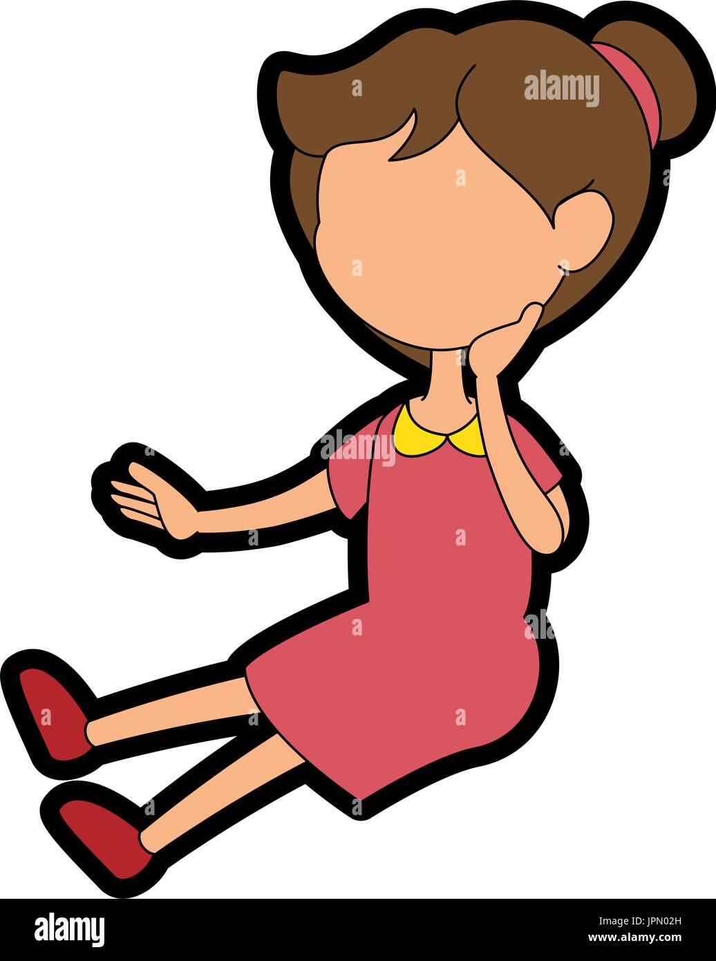 cartoon girl icon icon vector illustration graphic design Stock Vector ...