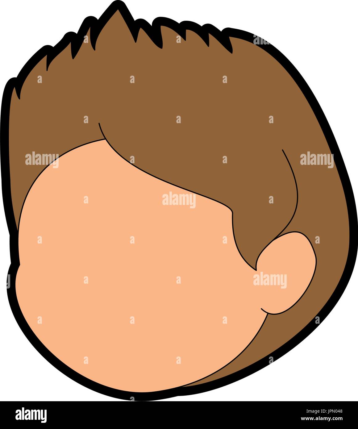 boy face icon over white background colorful design vector illustration ...