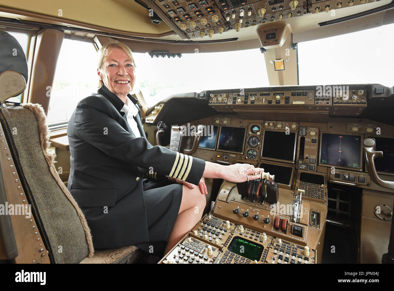 The UK's first woman Boeing 747 Captain Yvonne Kershaw, who is to ...