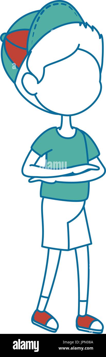 boy wearing a cap icon over white background colorful design vector ...