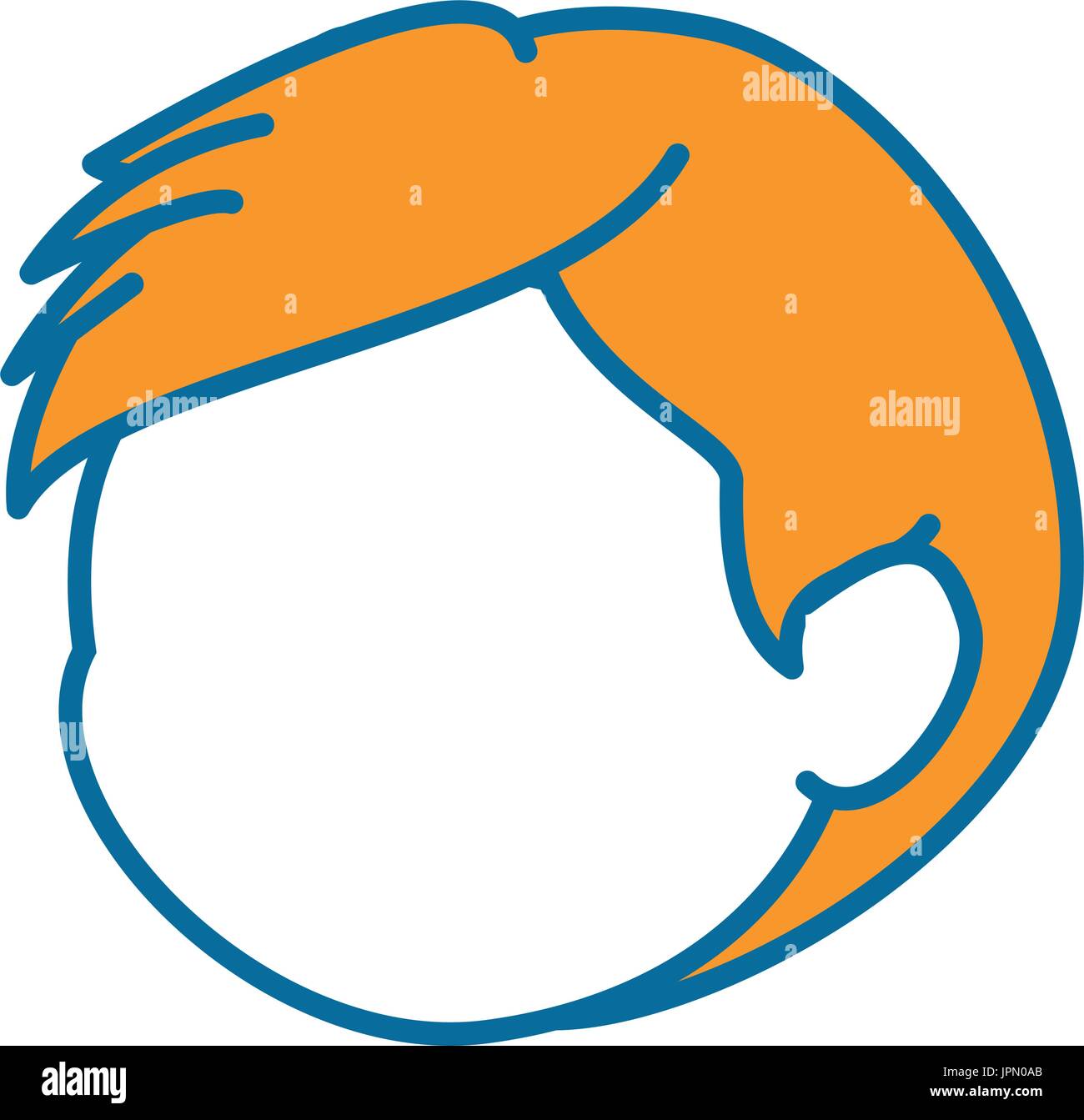 boy face icon over white background colorful design vector illustration ...