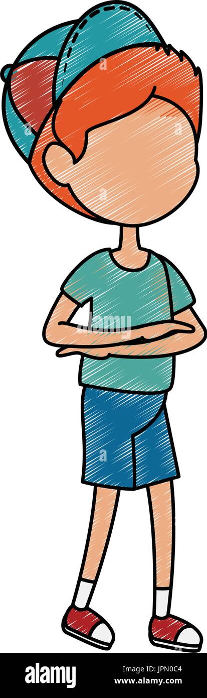 boy wearing a cap icon over white background colorful design vector ...