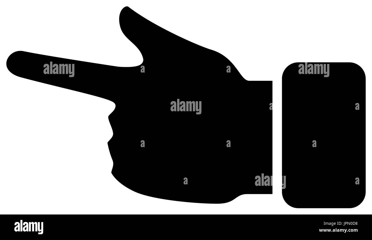 hand pointing icon over white background vector illustration Stock ...