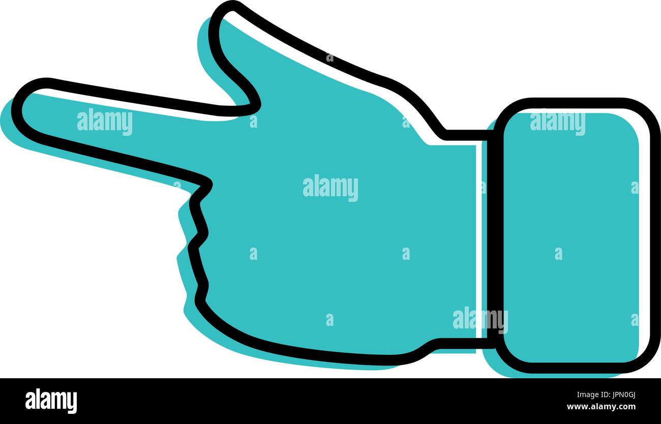 hand pointing icon over white background vector illustration Stock ...