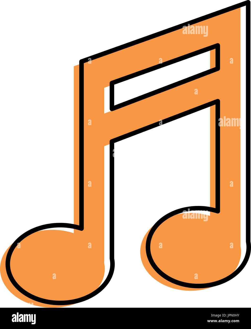 musical note icon over white background vector illustration Stock ...