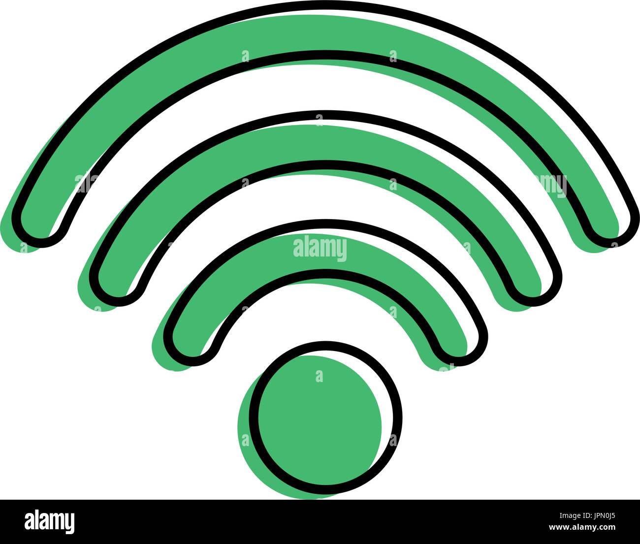 wifi sign icon over white background vector illustration Stock Vector ...