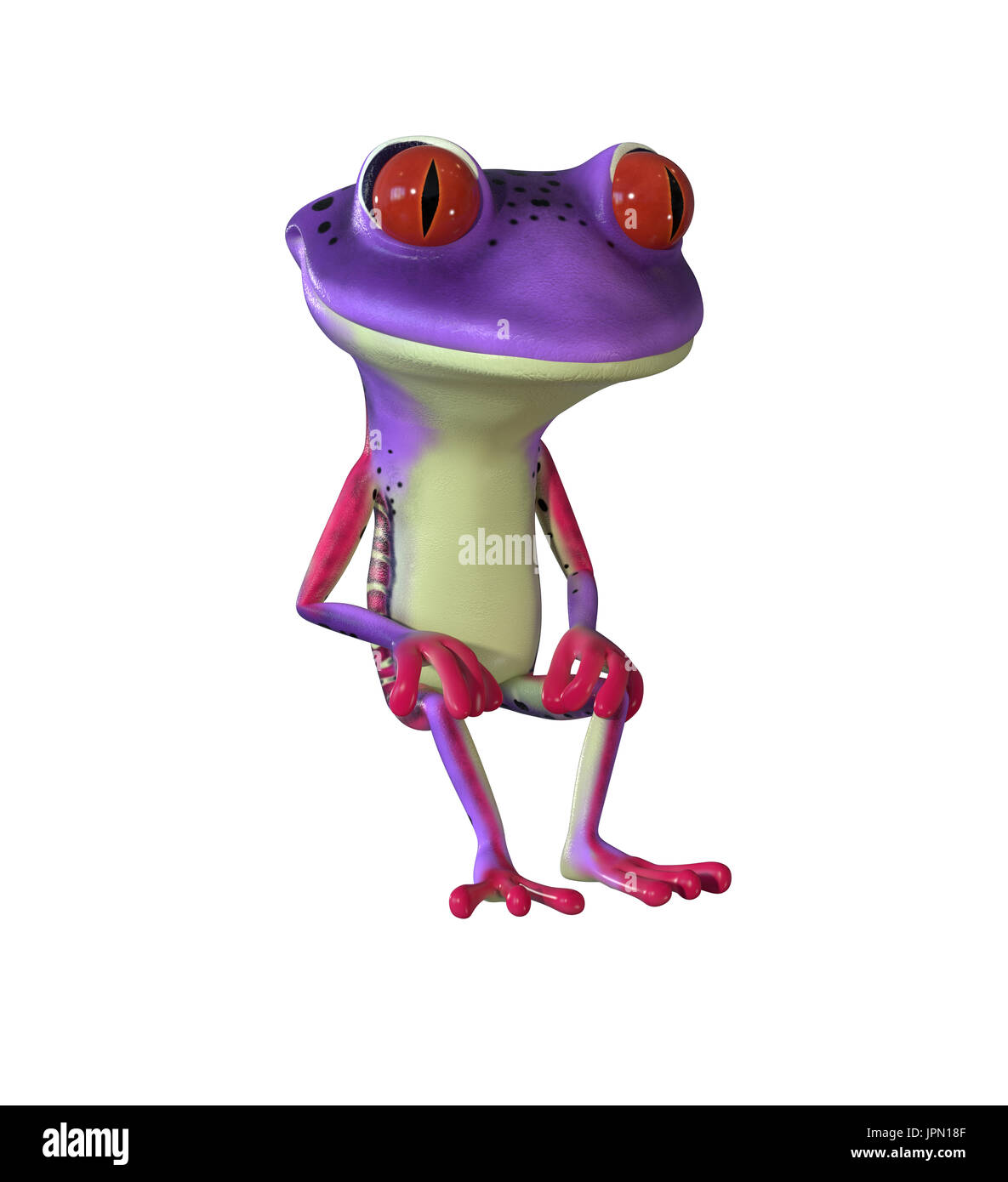 3d illustration of a cartoon tree frog Stock Photo - Alamy