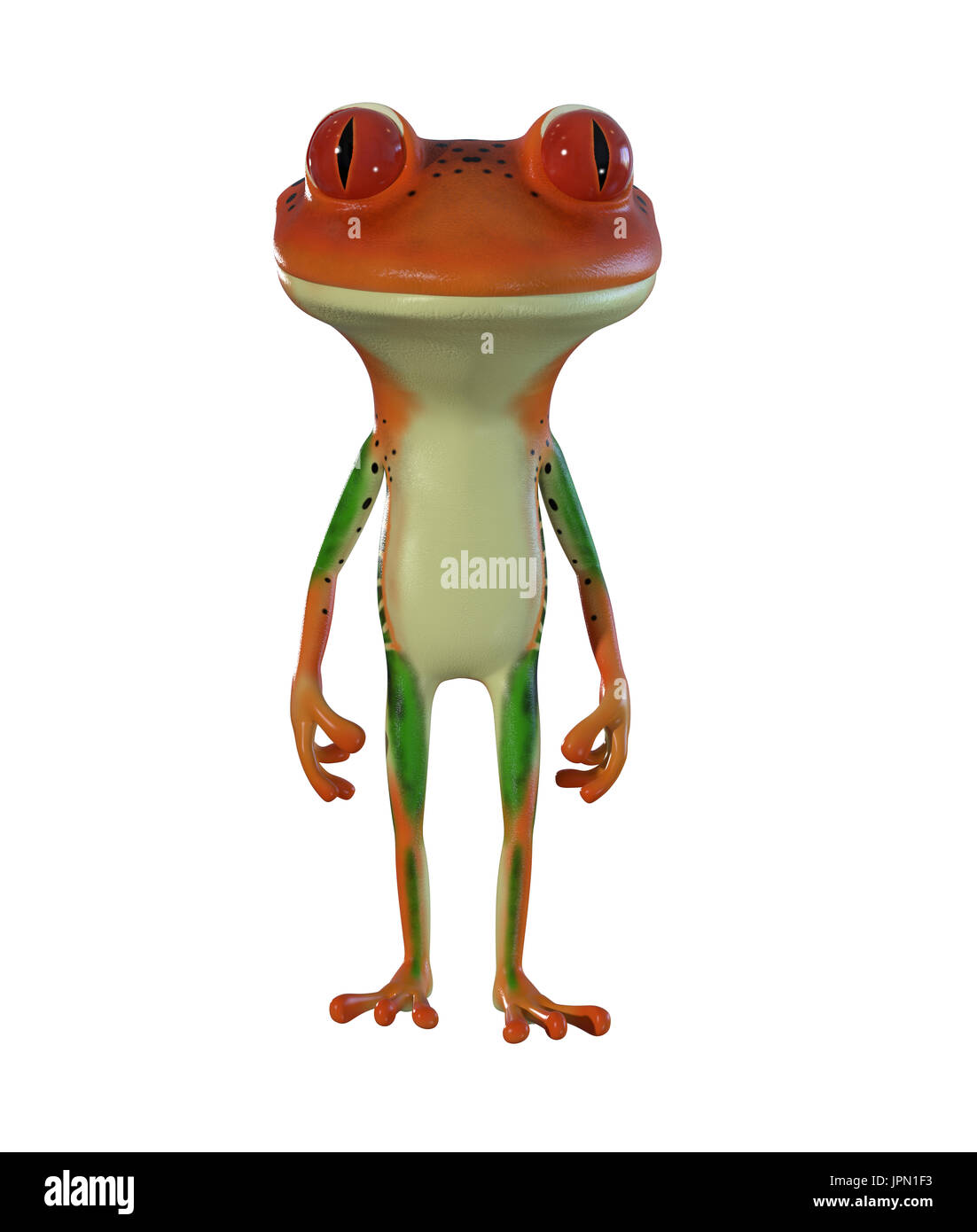 3d illustration of a cartoon tree frog Stock Photo - Alamy