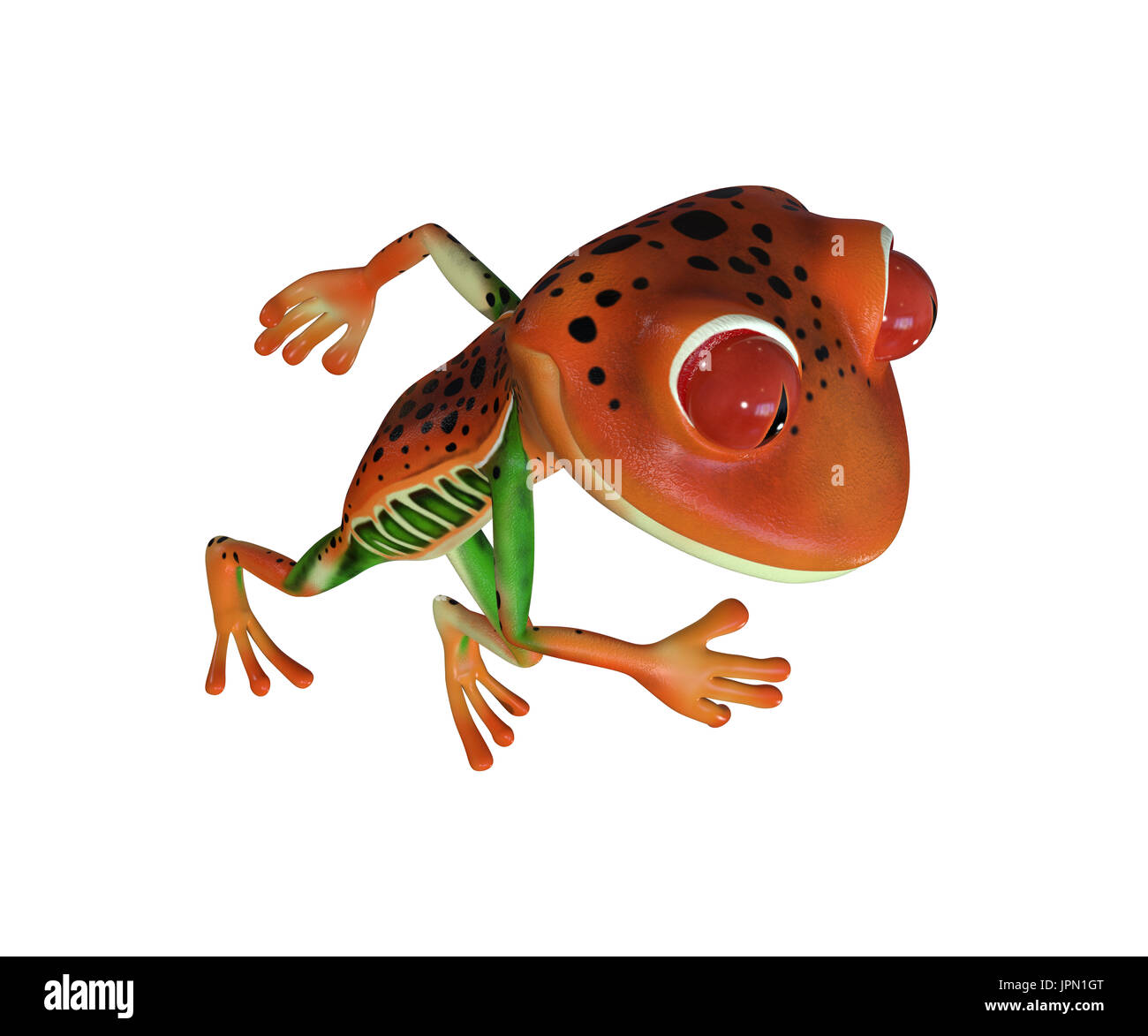 3d illustration of a cartoon tree frog Stock Photo - Alamy