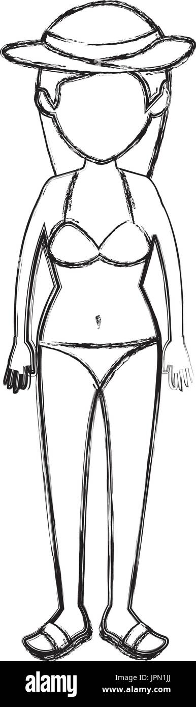 Bathing Suit Black and White Stock Photos & Images - Alamy