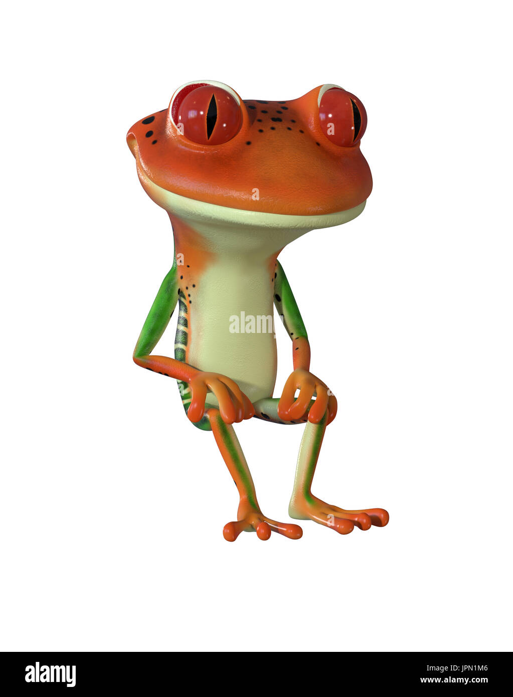 3d illustration of a cartoon tree frog Stock Photo - Alamy