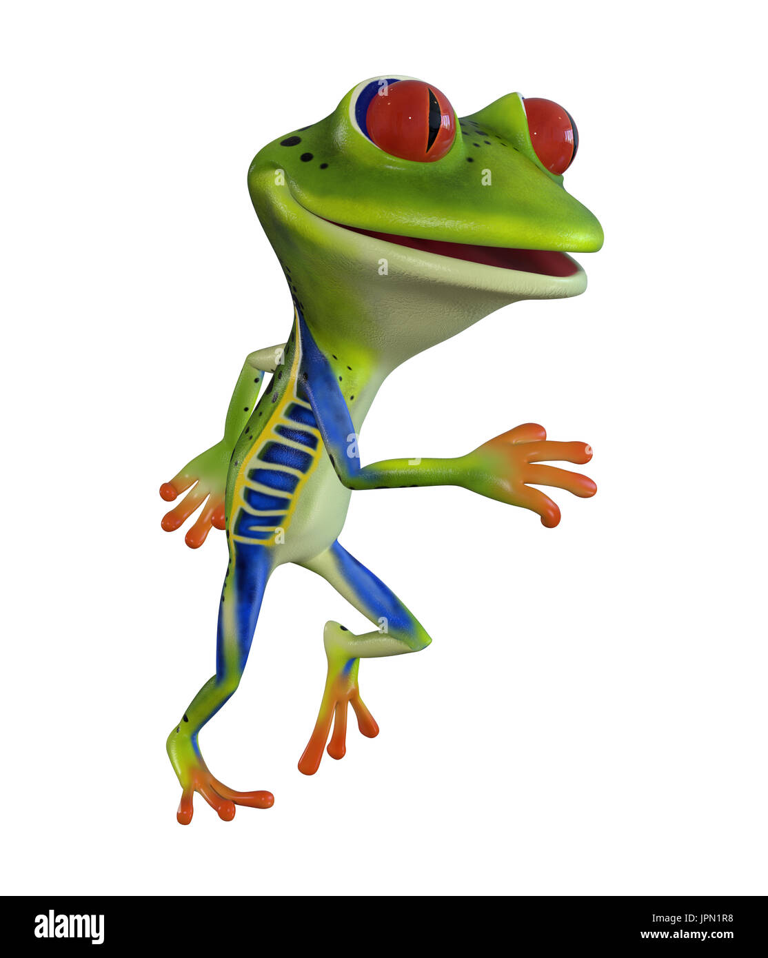 3d illustration of a cartoon tree frog Stock Photo - Alamy