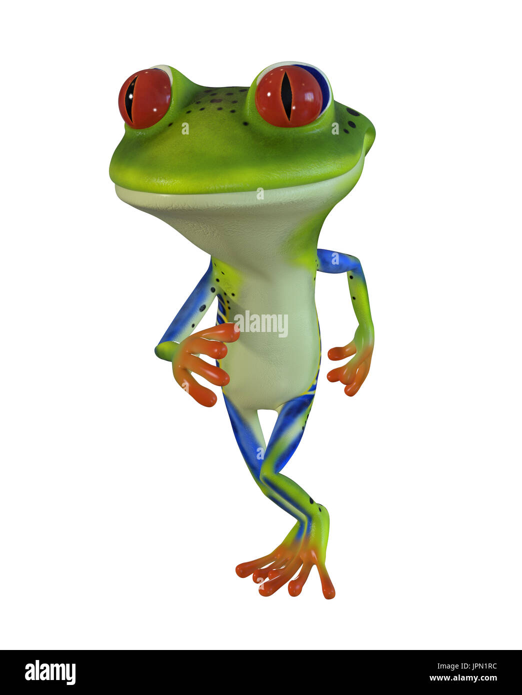 3d illustration of a cartoon tree frog Stock Photo - Alamy