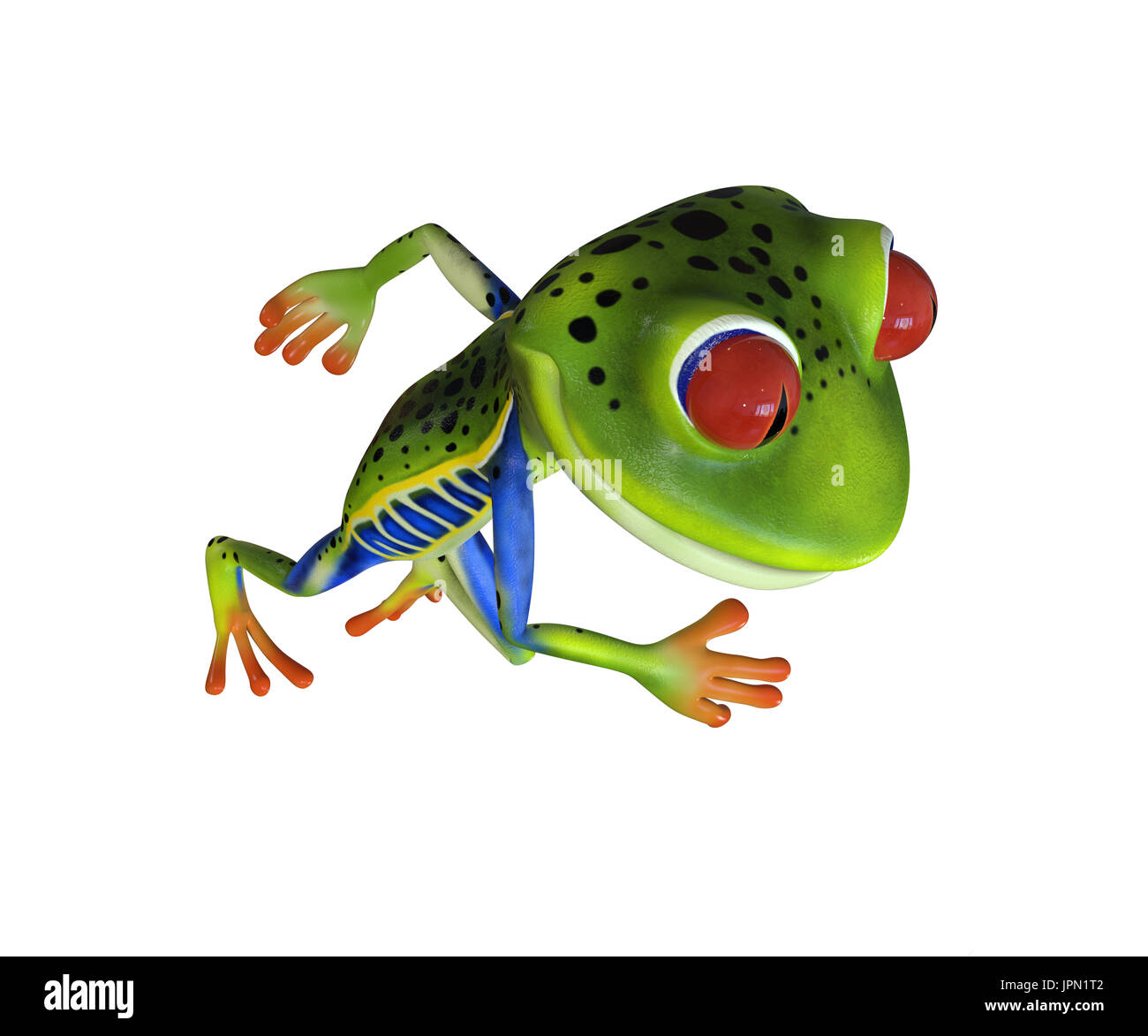 3d illustration of a cartoon tree frog Stock Photo - Alamy