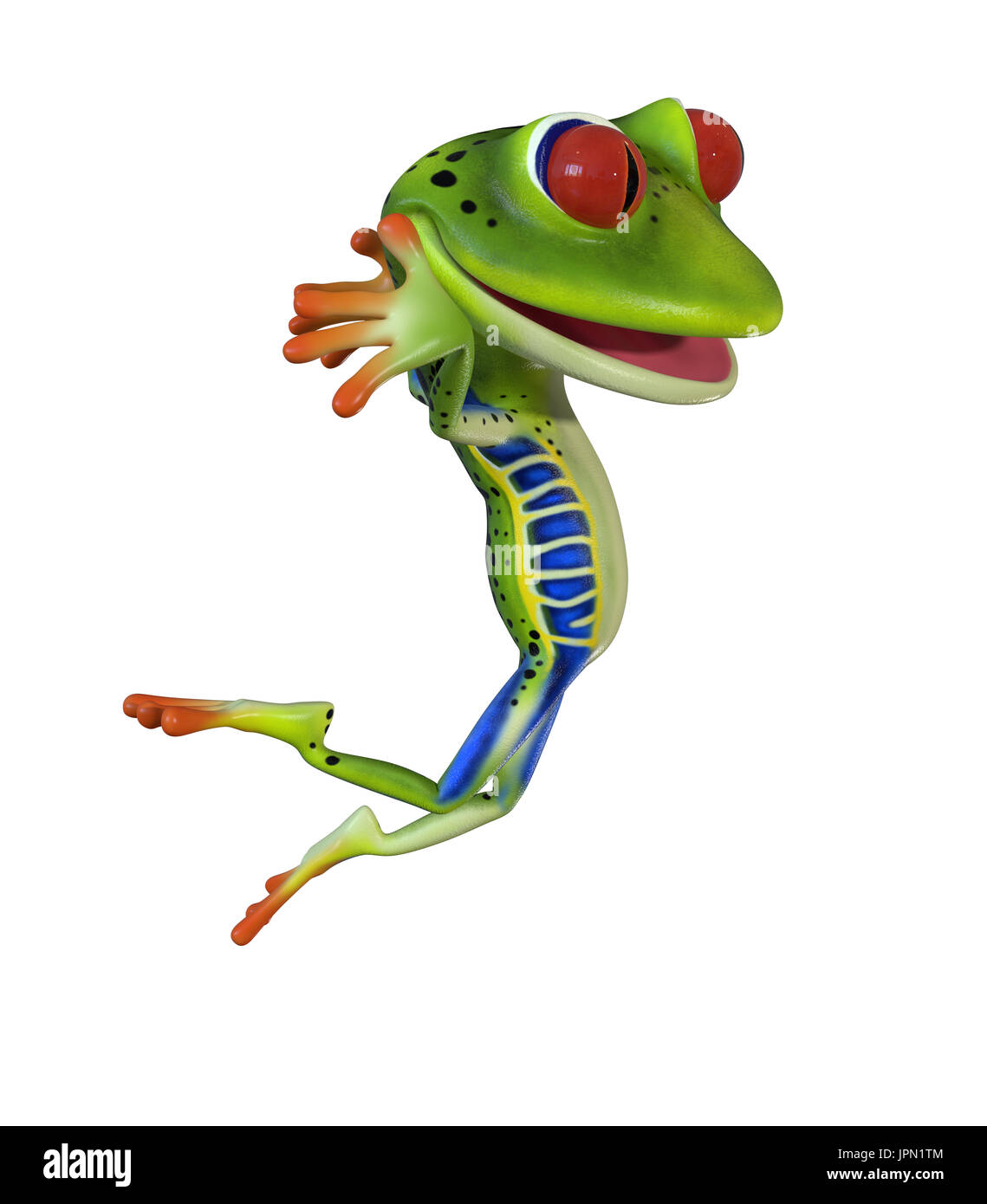 3d illustration of a cartoon tree frog Stock Photo - Alamy