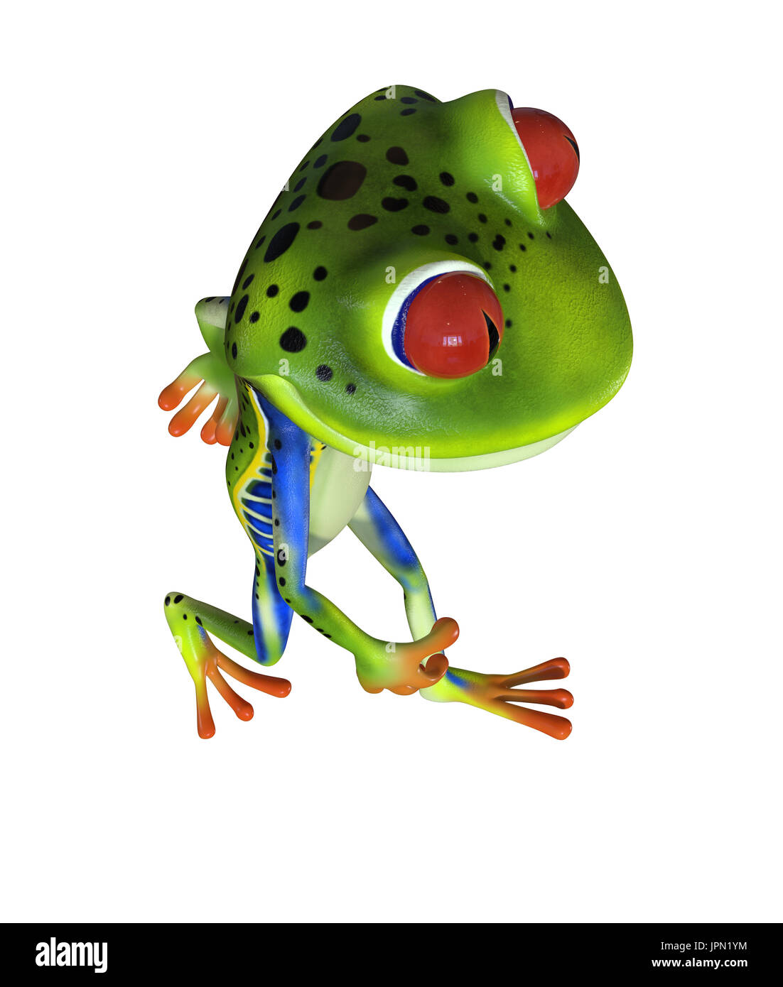 3d illustration of a cartoon tree frog Stock Photo - Alamy