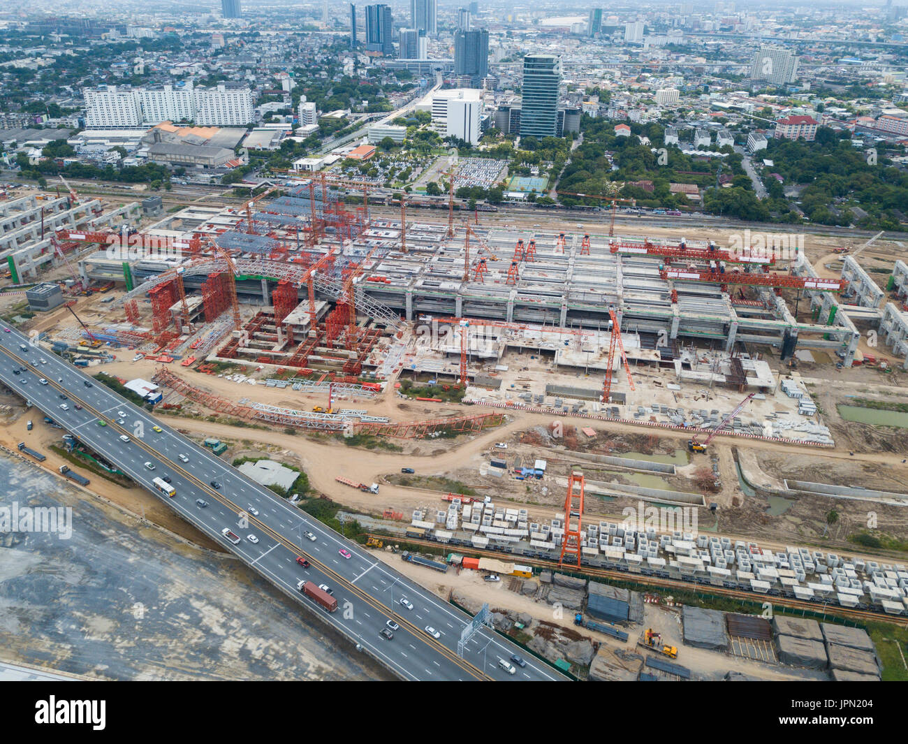 Construction site seen from above Stock Photo - Alamy
